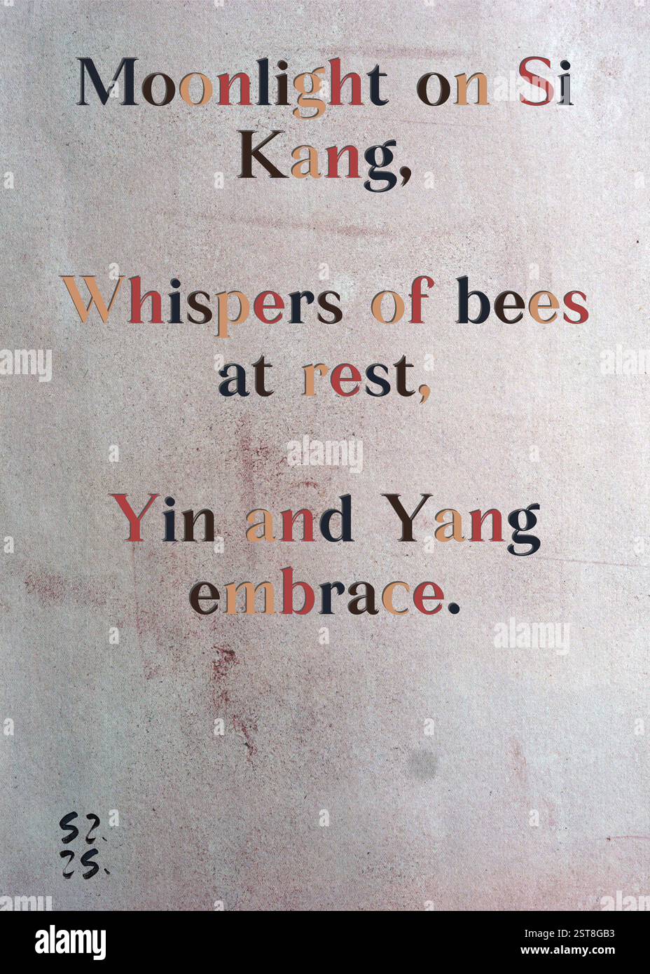 Moonlight on Si Kang, Whispers of bees at rest, Yin and Yang embrace ...