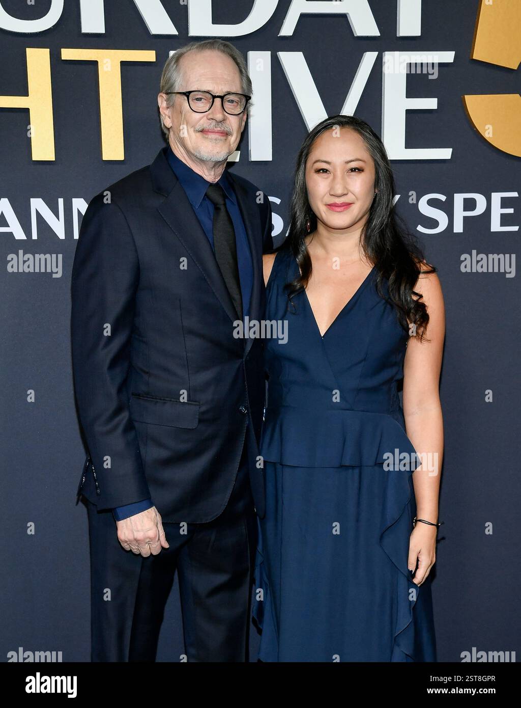 Steve Buscemi, left, and Karen Ho attend the SNL50: The Anniversary Special at Rockefeller Plaza ...
