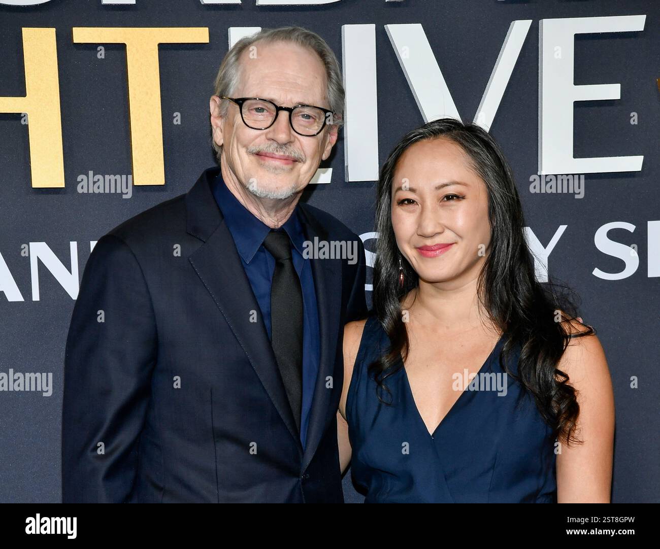 Steve Buscemi, left, and Karen Ho attend the SNL50: The Anniversary Special at Rockefeller Plaza ...