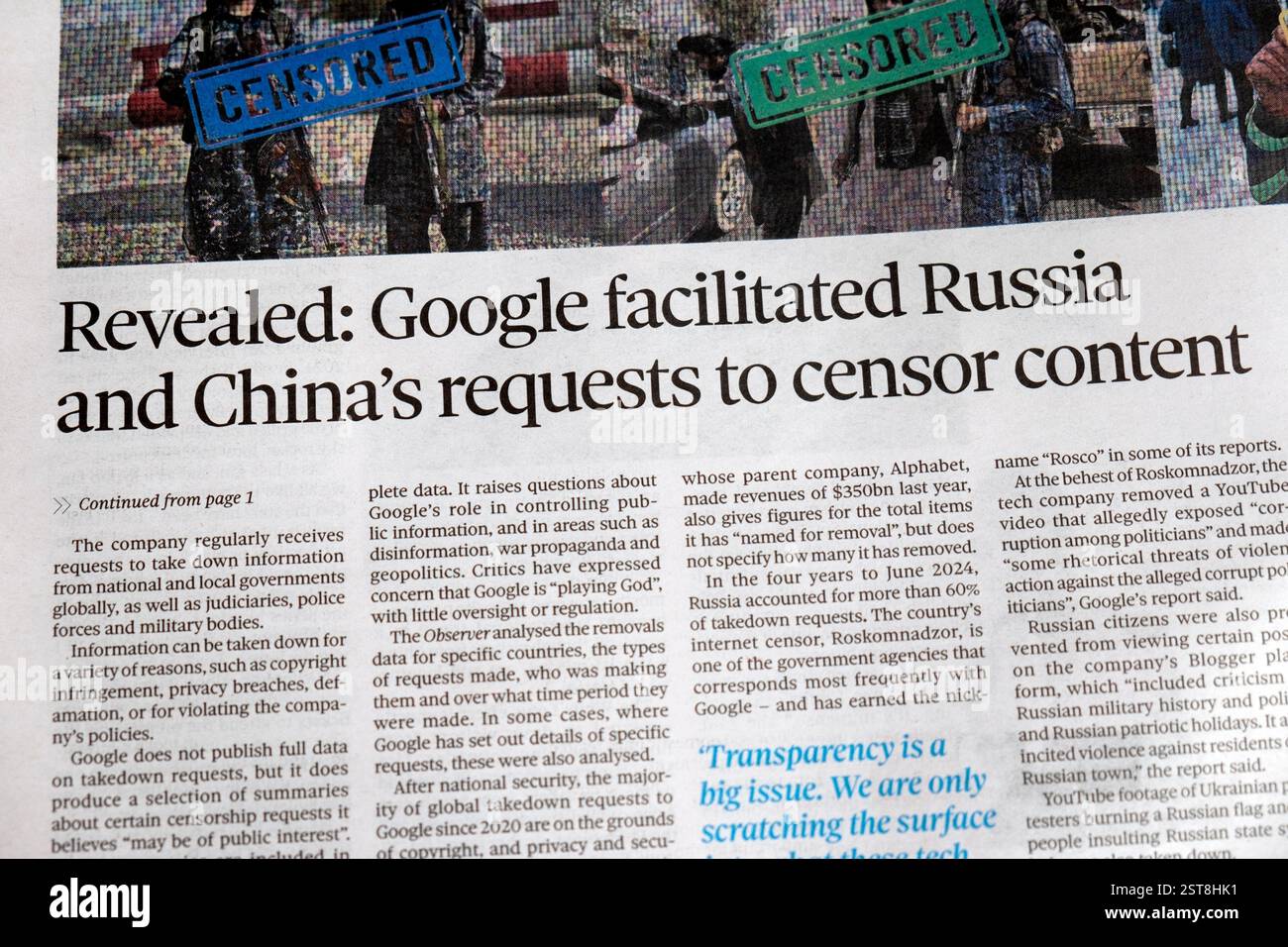 'Revealed: Google facilitated Russia and China 's requests to censor ...