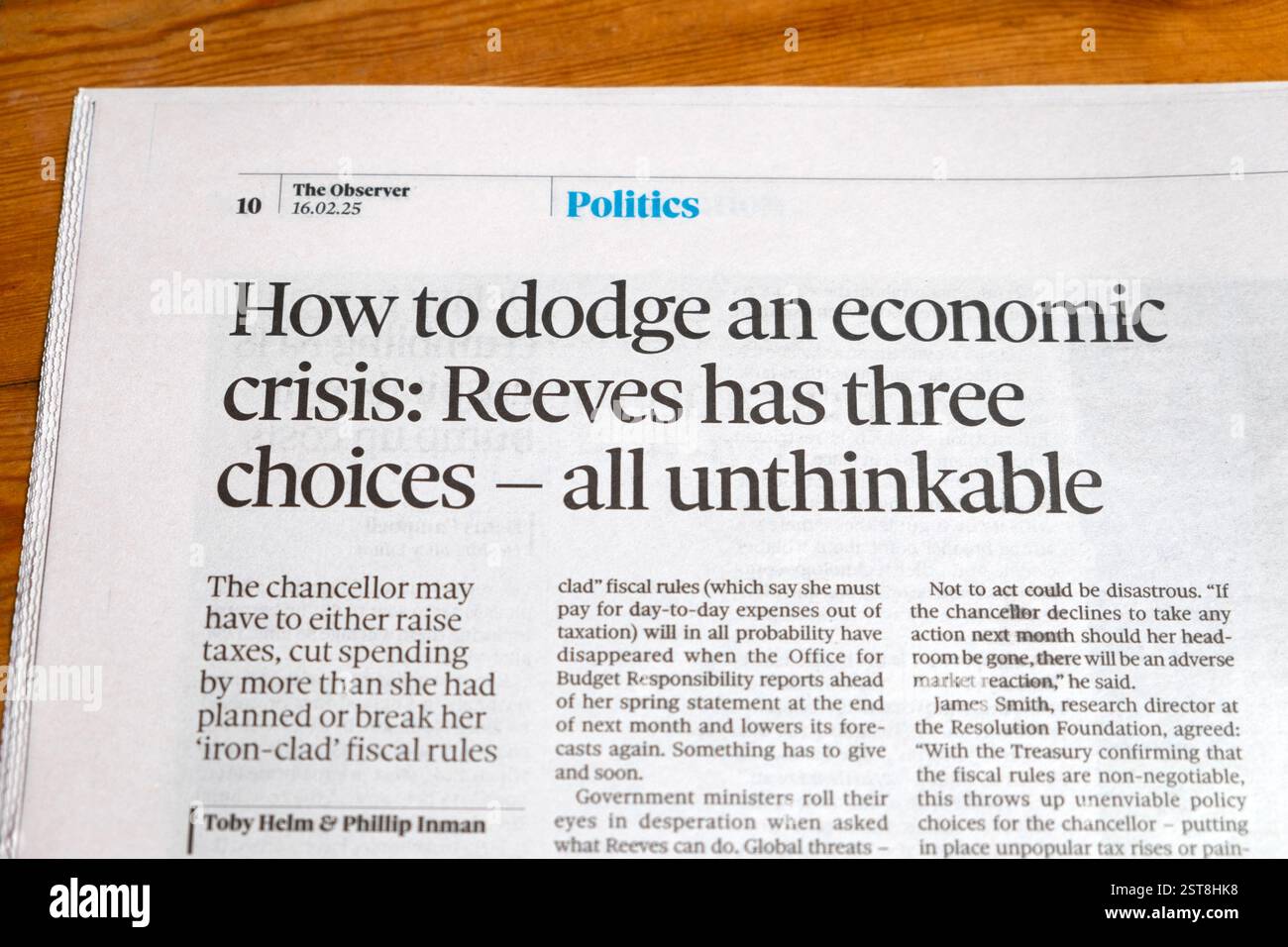 'How to dodge an economic crisis: Reeves has three choices - all ...