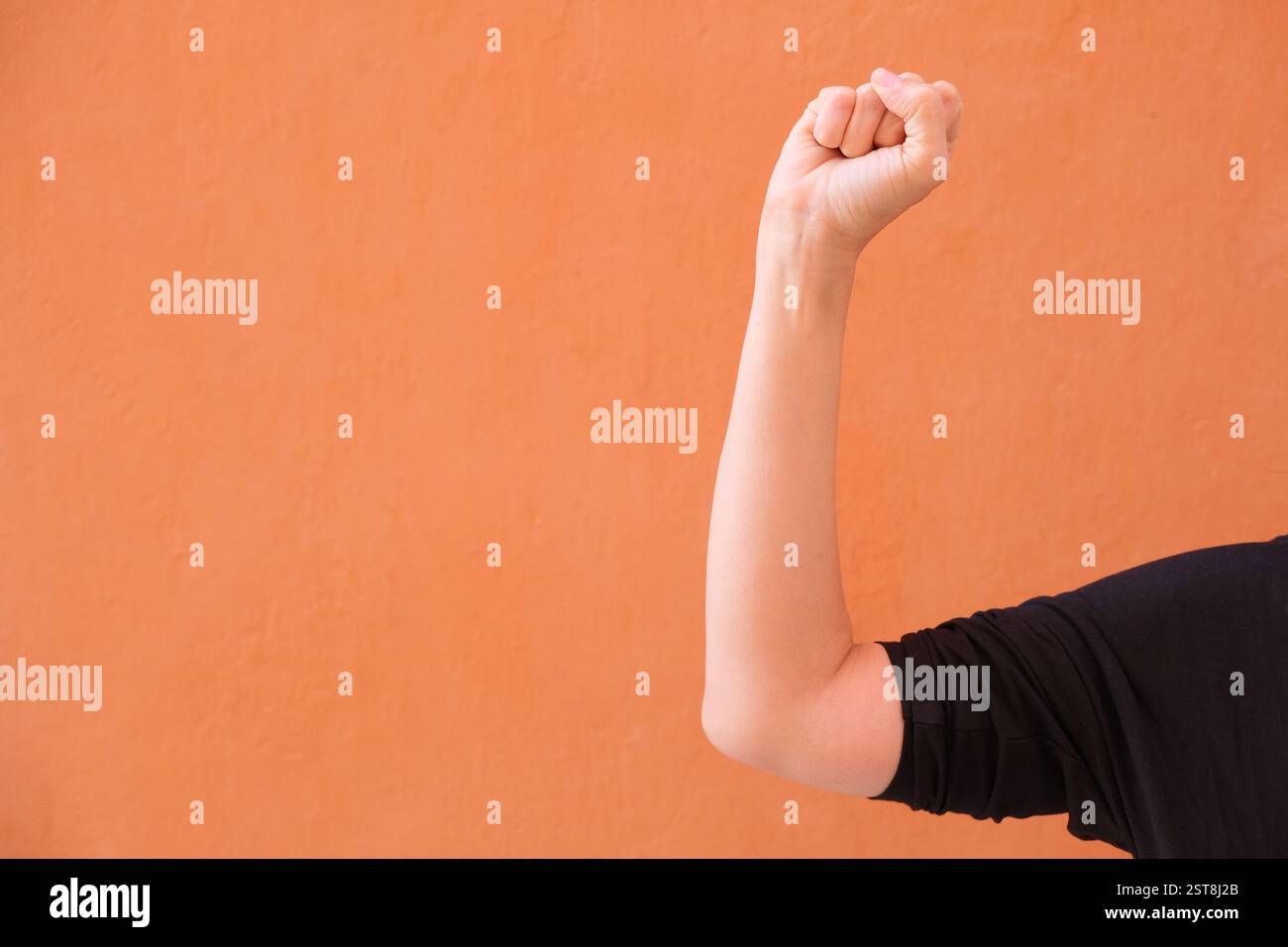 International Womens Day 2025: Accelerate Action. Woman raised fist ...