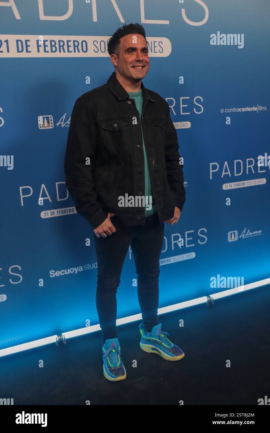 Madrid, Spain. 12th Feb, 2025. The singer and actor, Naim Thomas poses ...