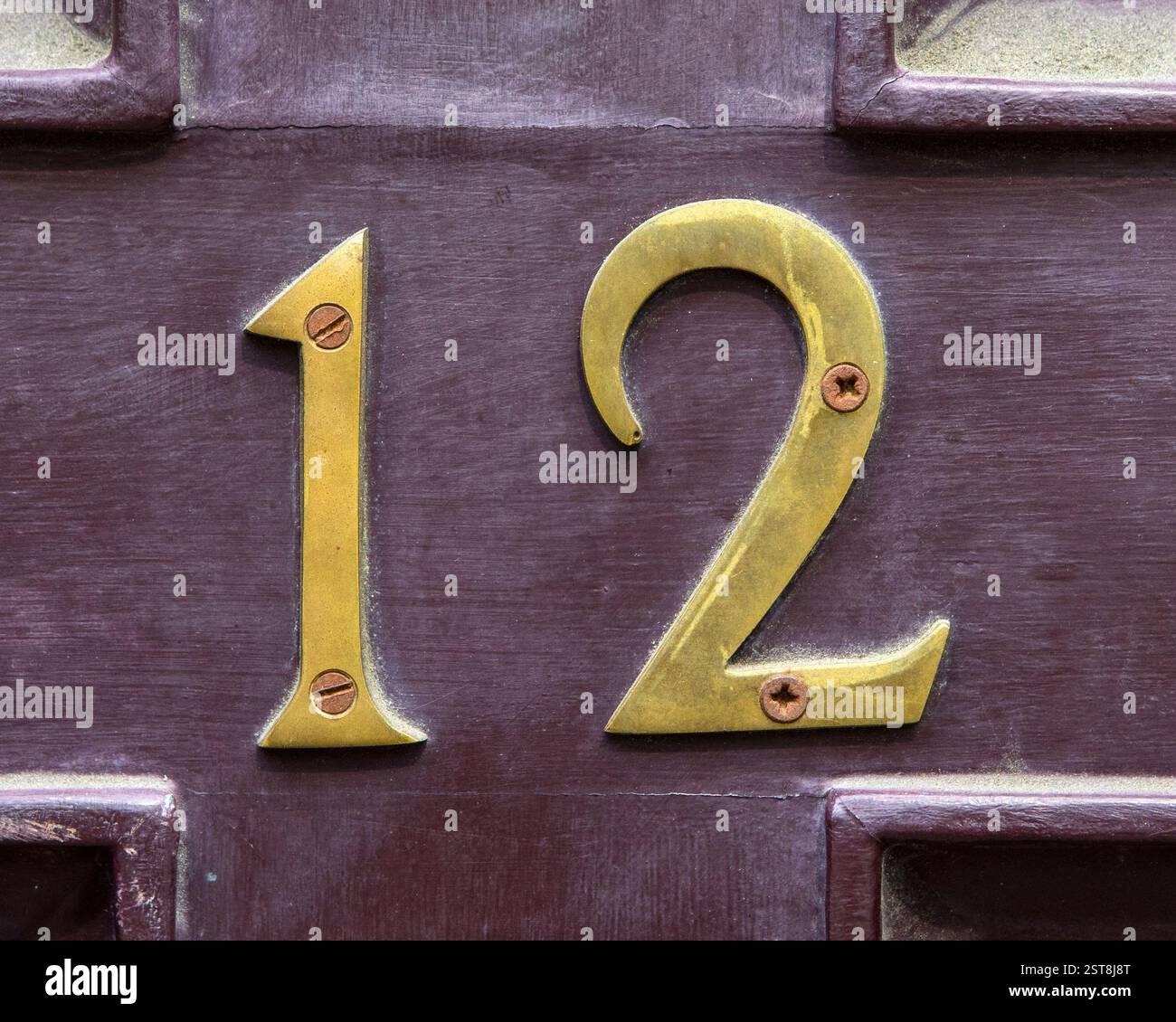 12 number house plaque hi-res stock photography and images - Alamy