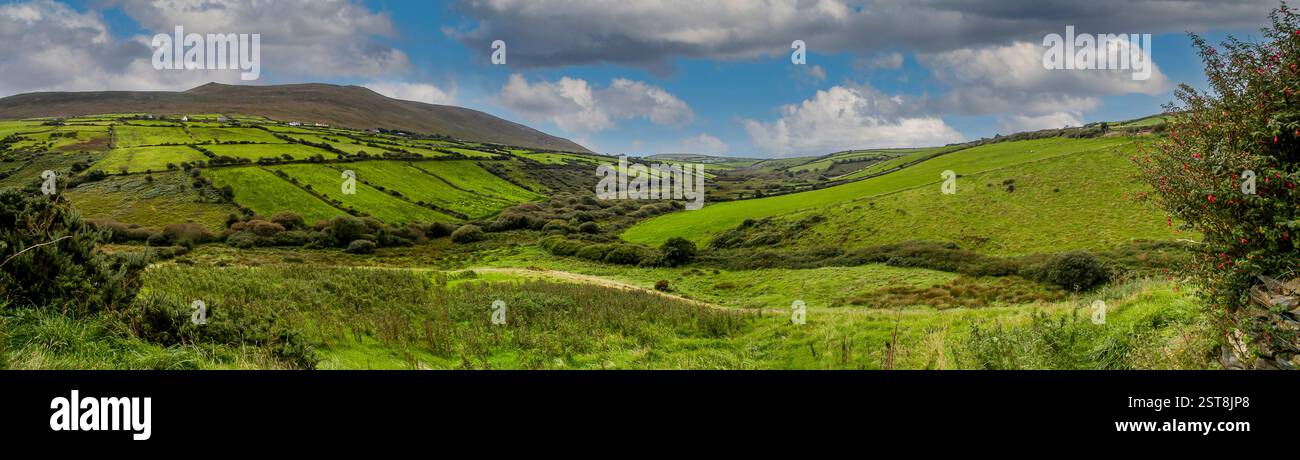 Aerial endless valley landscape fields hi-res stock photography and ...