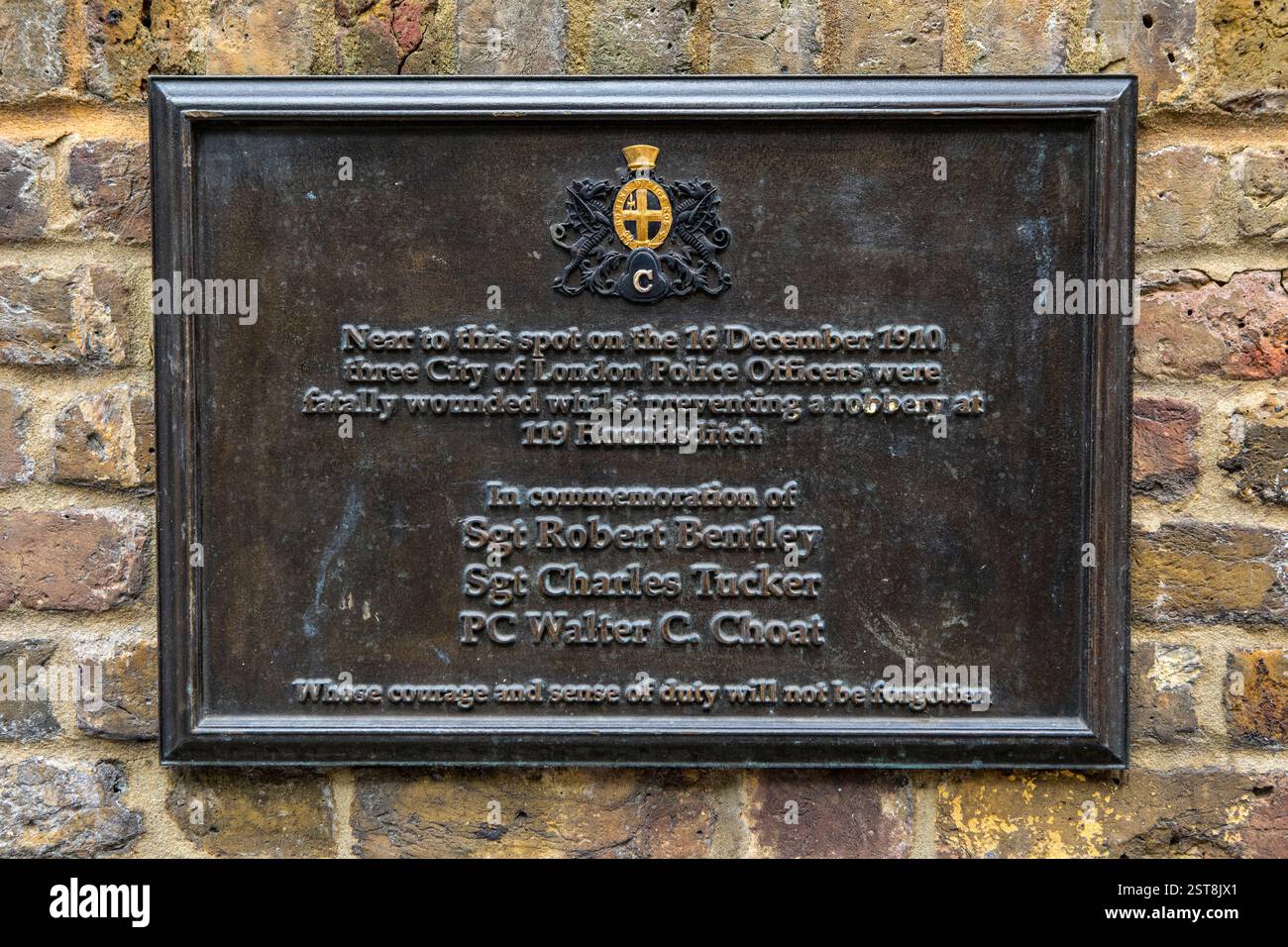 London, UK - August 29th 2023: A plaque on Cutler Street in London, in ...