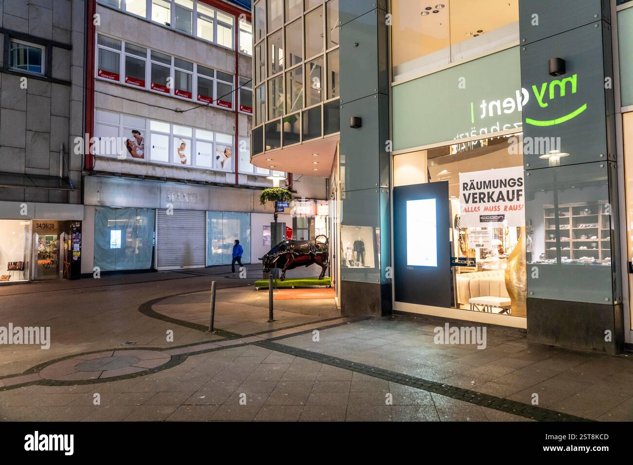 Limbecker Straße in the city centre of Essen, pedestrian zone, shopping ...