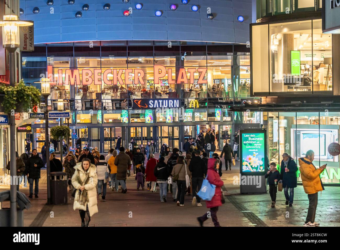 Limbecker Straße in the city centre of Essen, pedestrian zone, shopping ...
