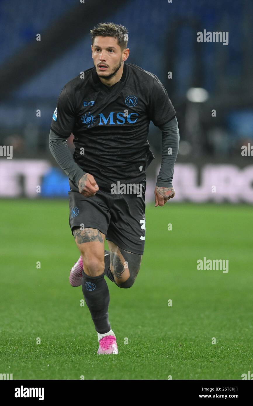 Rome, Italy. 15th Feb, 2025. Pasquale Mazzocchi of SSC Napoli in action ...
