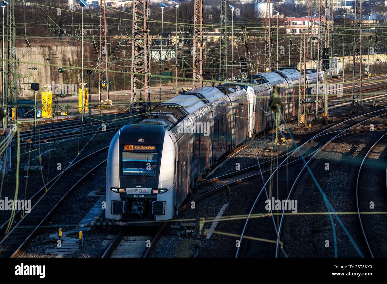 Regionalexpress train, Rhein-Ruhr-Express, RRX, on the tracks west of ...