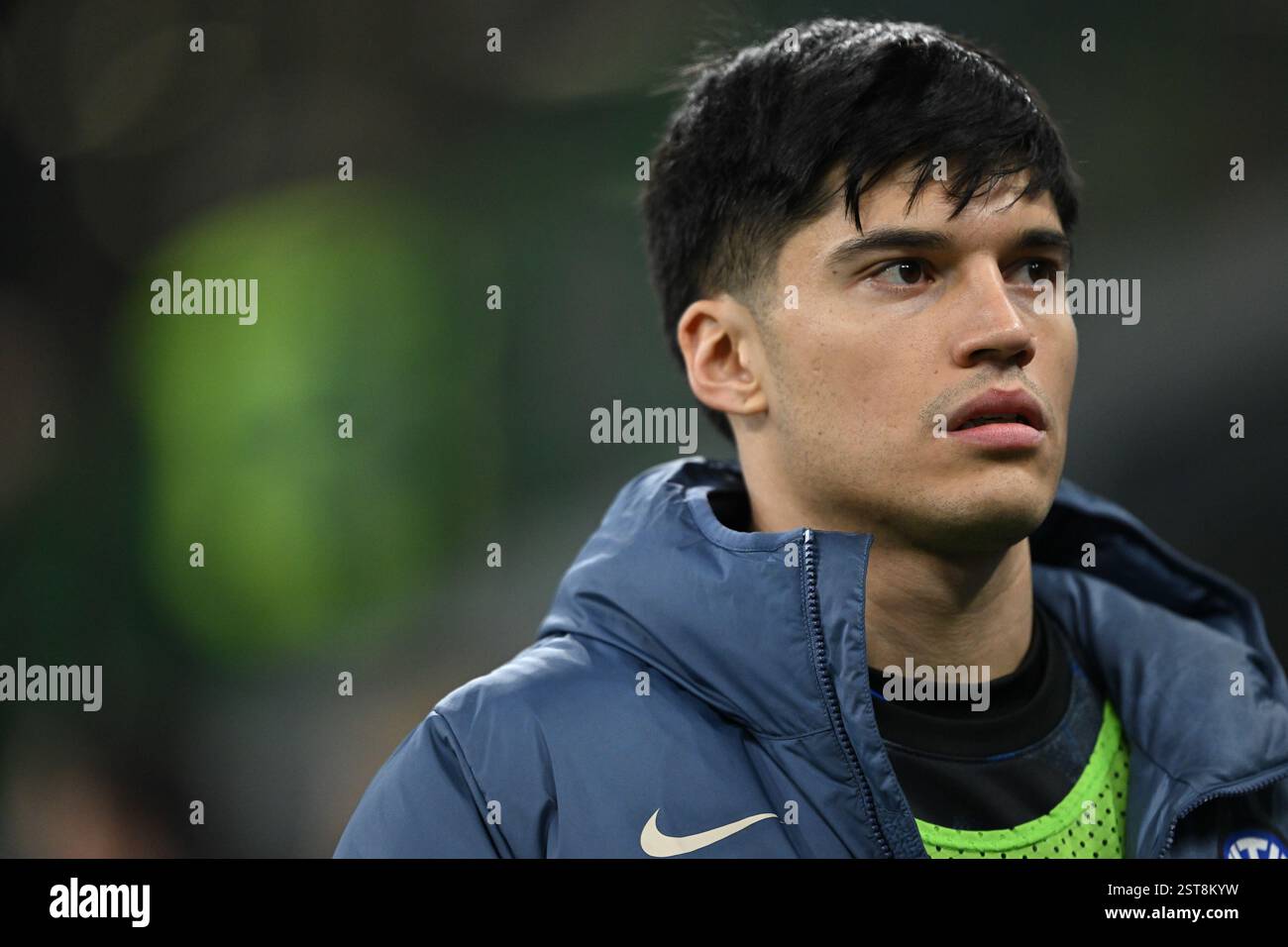 Italy. 10th Feb, 2025. Joaquín Correa of Inter FC warms up prior to the ...