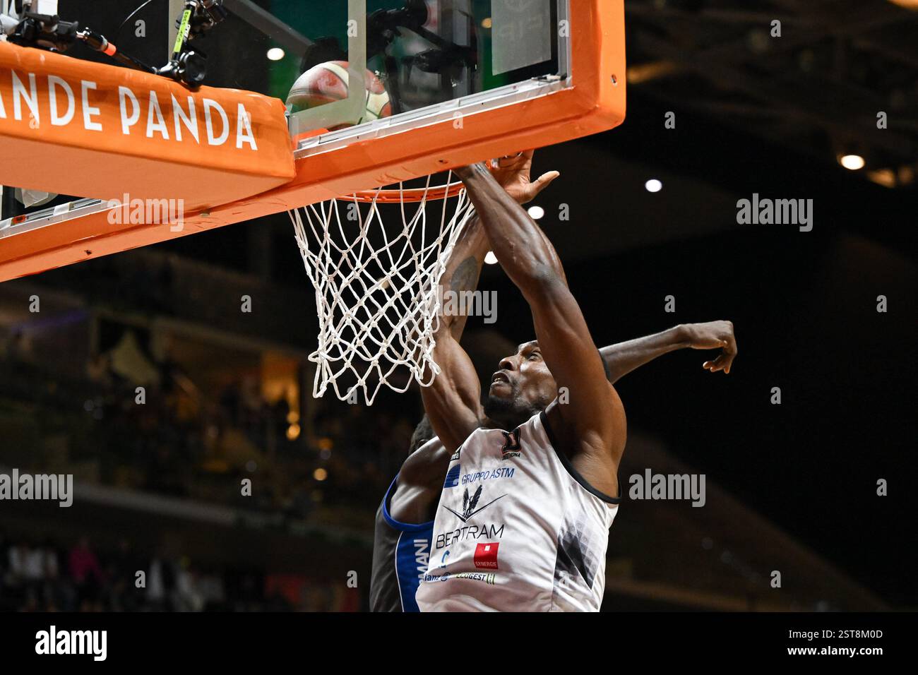 Italy. 12th Feb, 2025. Paul Stephan Biligha of Bertram Derthona Tortona ...