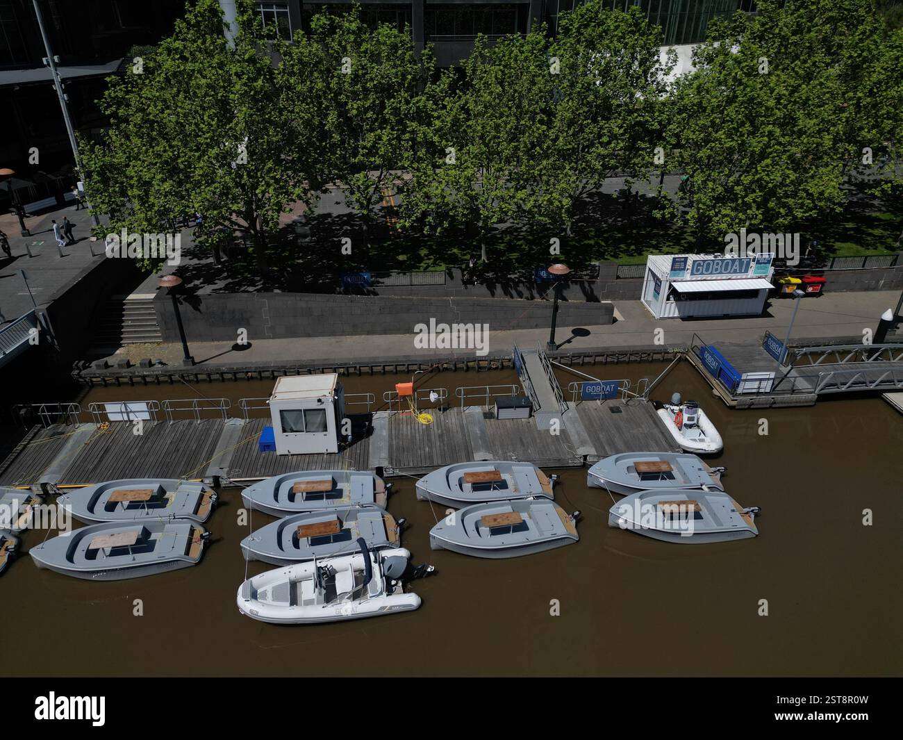 pleasure boats on the Yarra River Melbourne CBD, Victoria, Australia ...