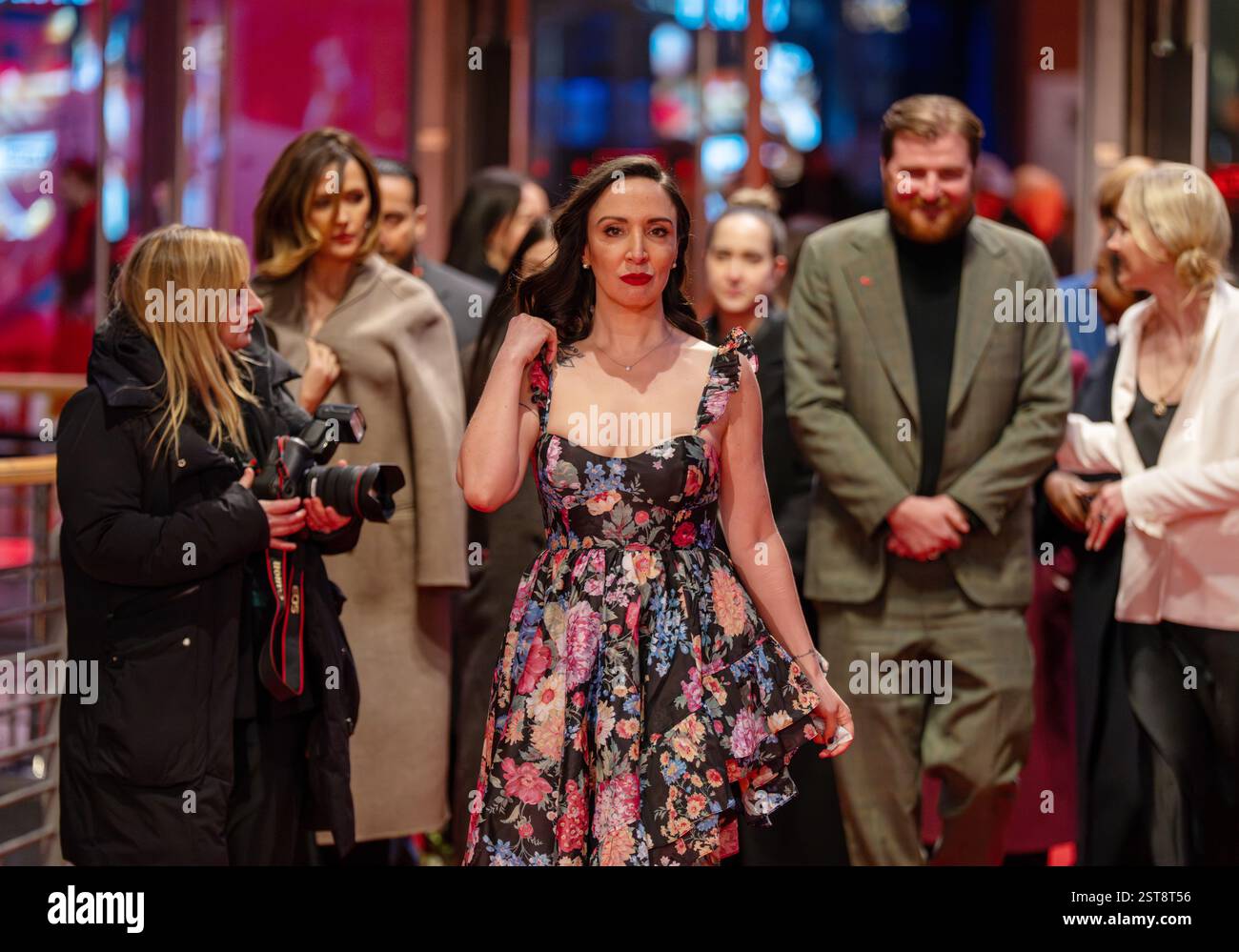 Berlin, Germany. 17th Feb, 2025. Director Mary Bronstein (M) walks the ...