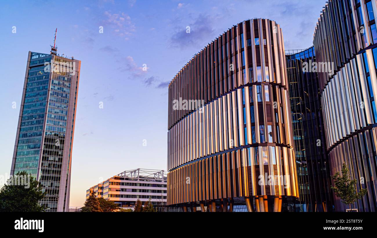 large commercial buildings including in Prague Stock Photo - Alamy