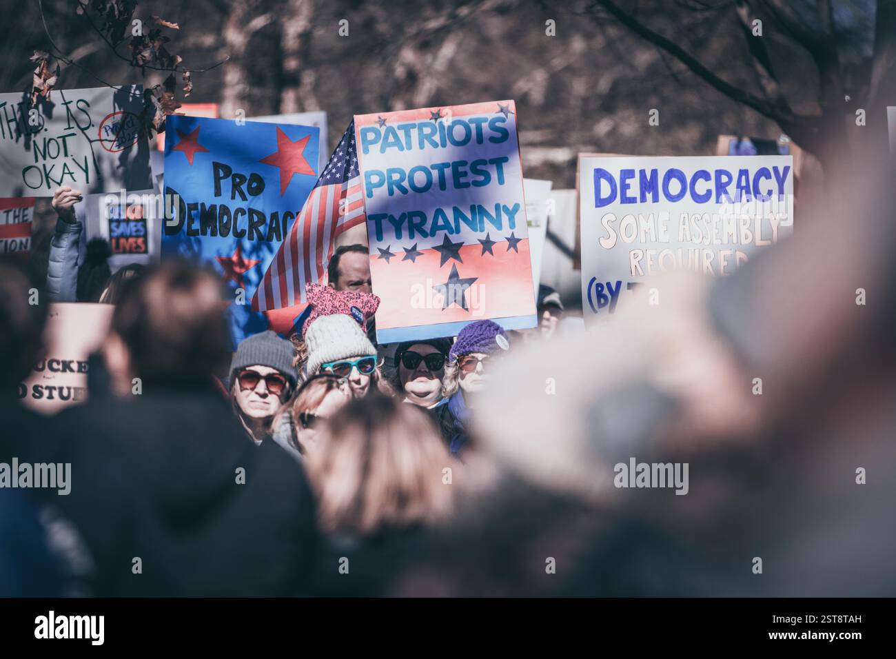 Richmond VA, USA, 17th Feb 2025, Anti Donald Trump and Elon Musk ...