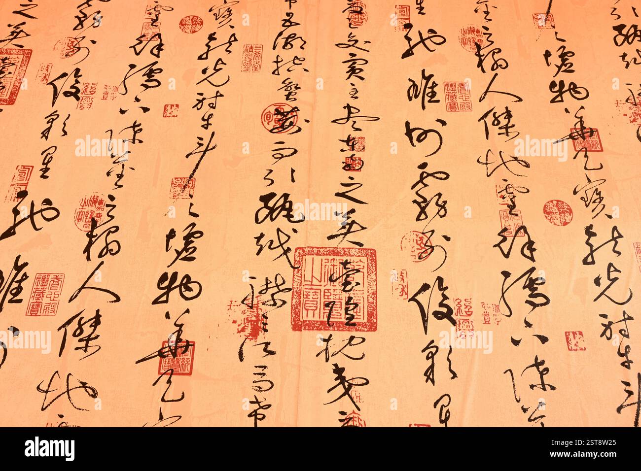 NANNING, CHINA - FEBRUARY 15, 2025 - A cursive calligraphy work of ...