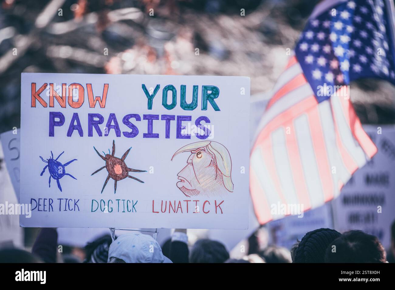 Richmond VA, USA, 17th Feb 2025, Anti Donald Trump and Elon Musk ...