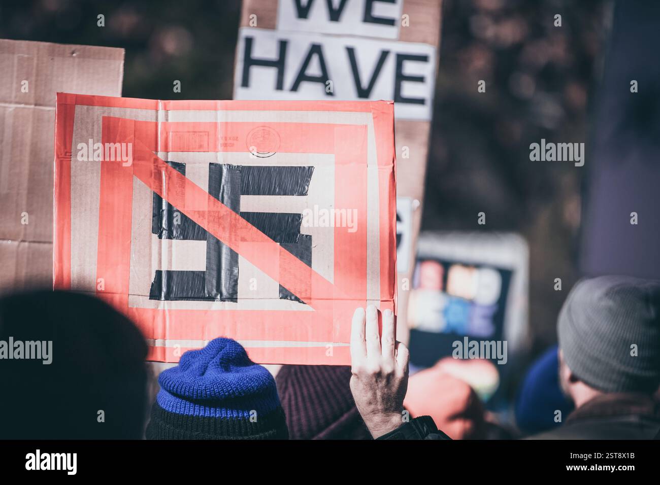 Richmond VA, USA, 17th Feb 2025, Anti Donald Trump and Elon Musk ...