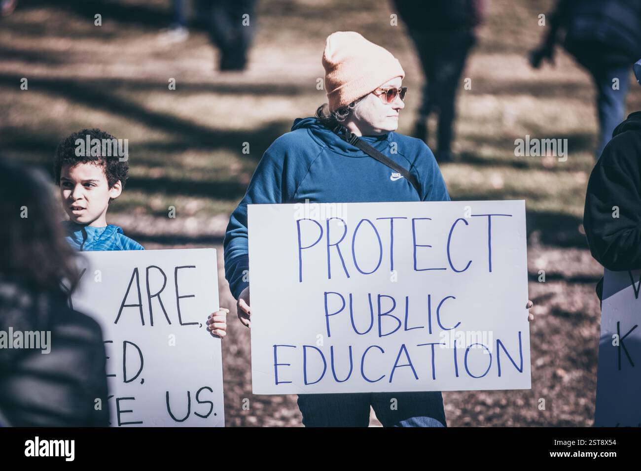 Richmond VA, USA, 17th Feb 2025, Anti Donald Trump and Elon Musk ...