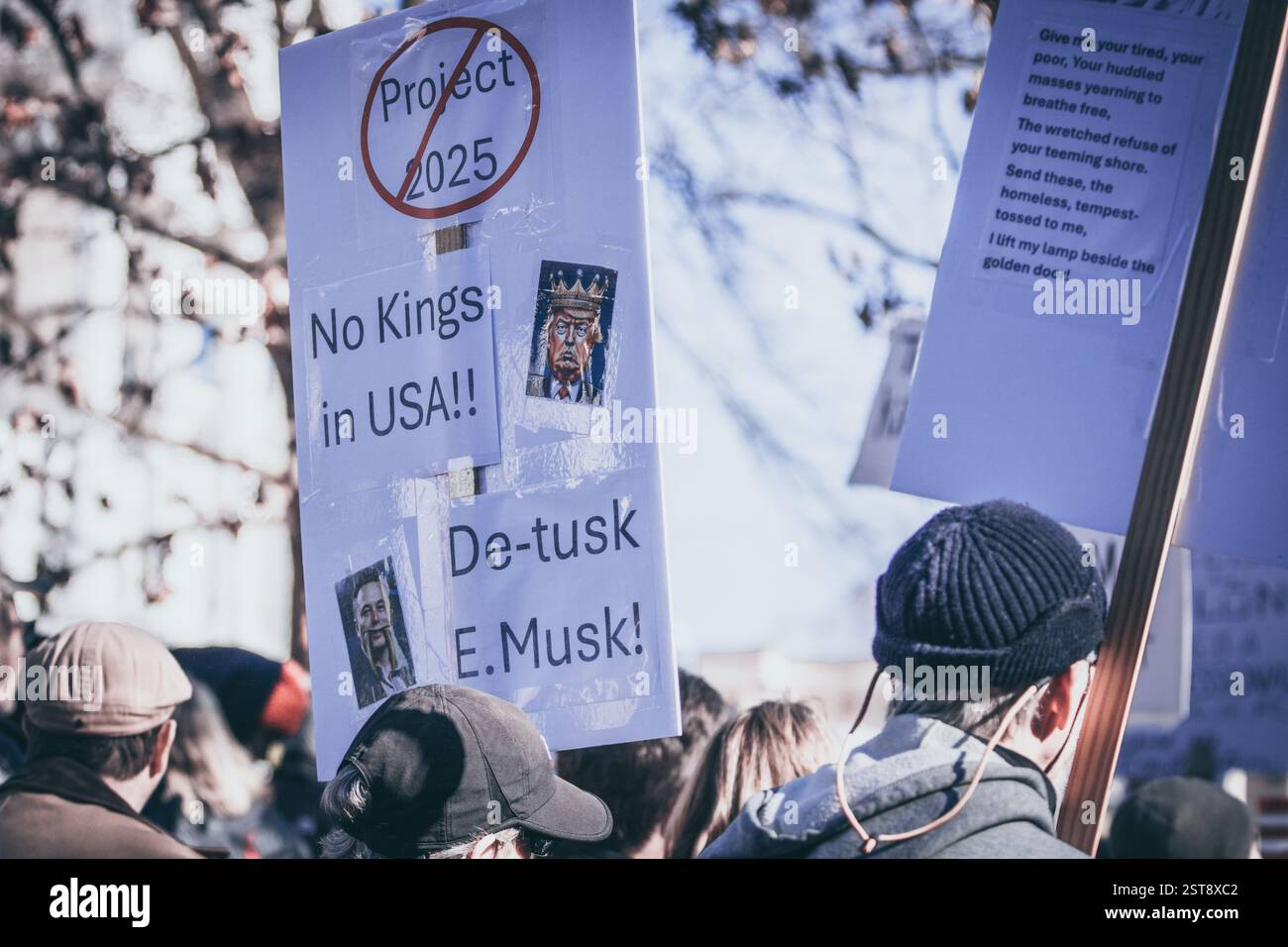Richmond VA, USA, 17th Feb 2025, Anti Donald Trump and Elon Musk ...