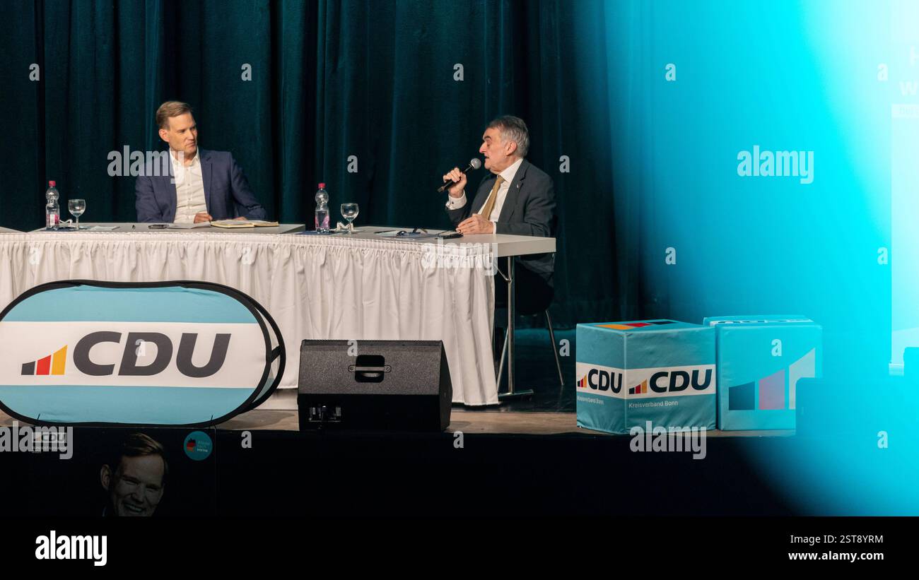 CDU Wahlkampfveranstaltung mit Hendrik Streeck in Bonn 17.02.2025 ...