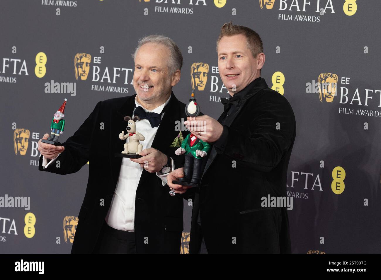 London, UK. 16 February, 2025. Nick Park (L) and British director ...