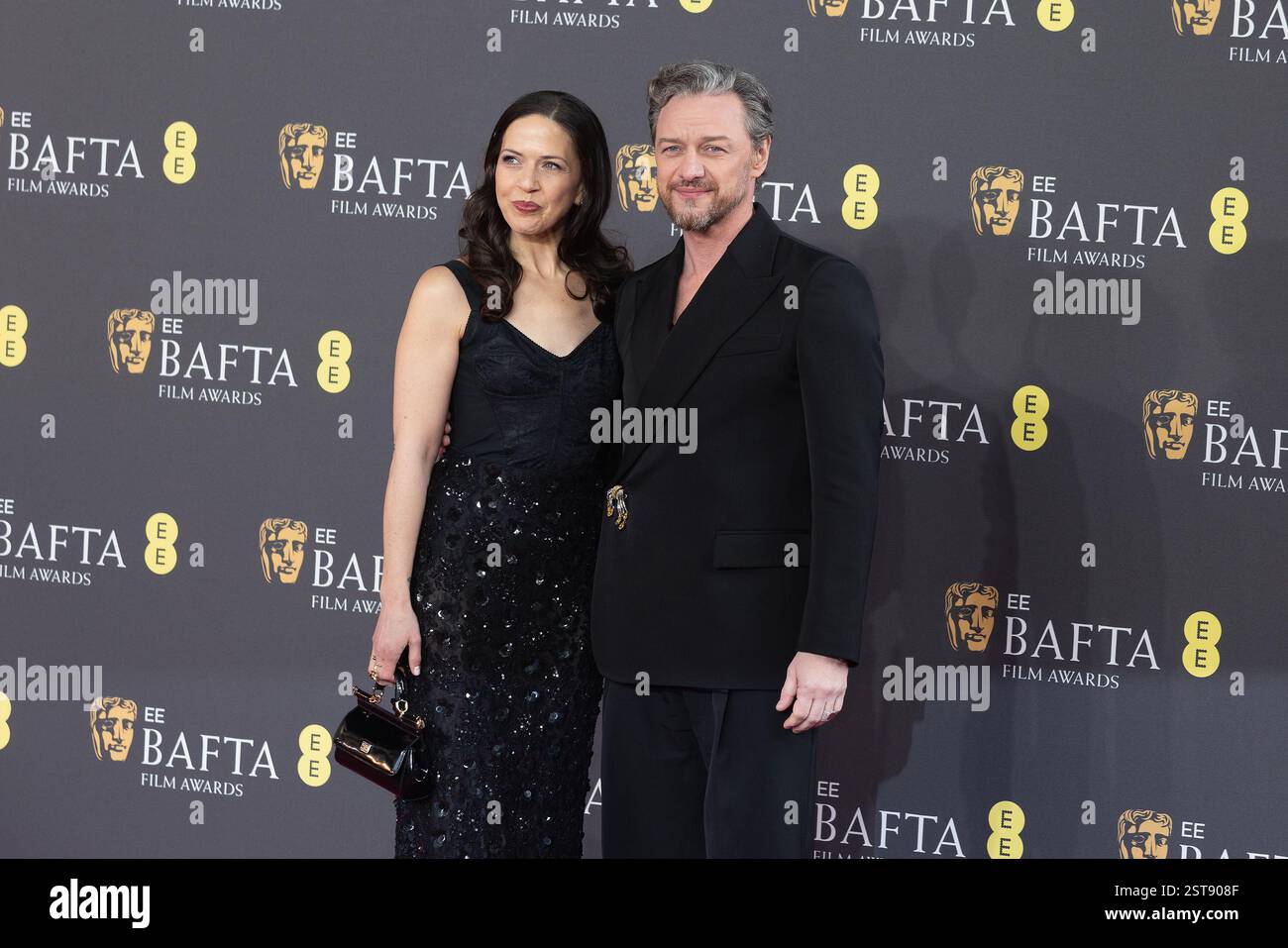 London, UK. 16 February, 2025. Lisa Liberati and James McAvoy attend ...