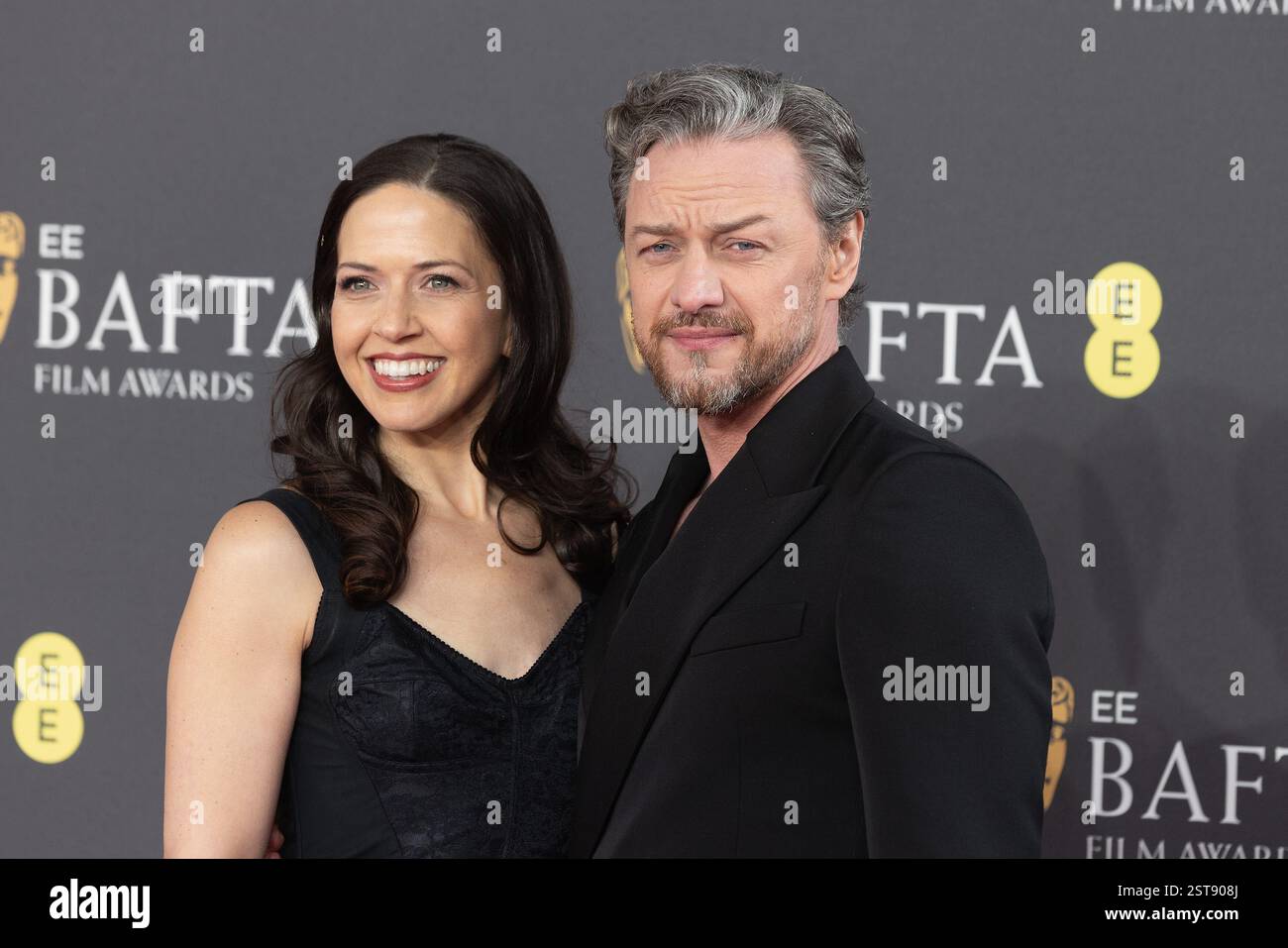 London, UK. 16 February, 2025. Lisa Liberati and James McAvoy attend ...
