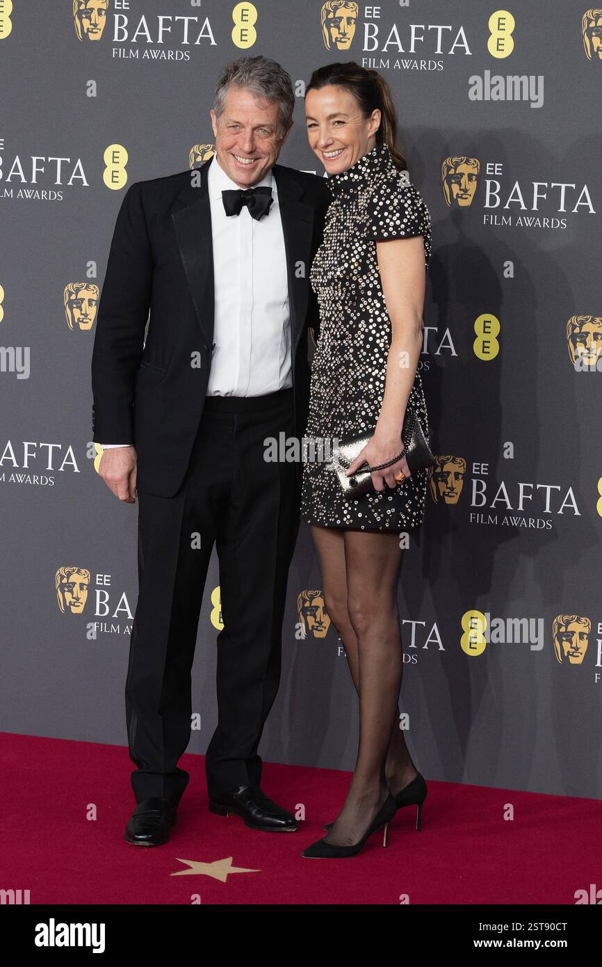 London, UK. 16 February, 2025. Hugh Grant and Anna Elisabet Eberstein ...