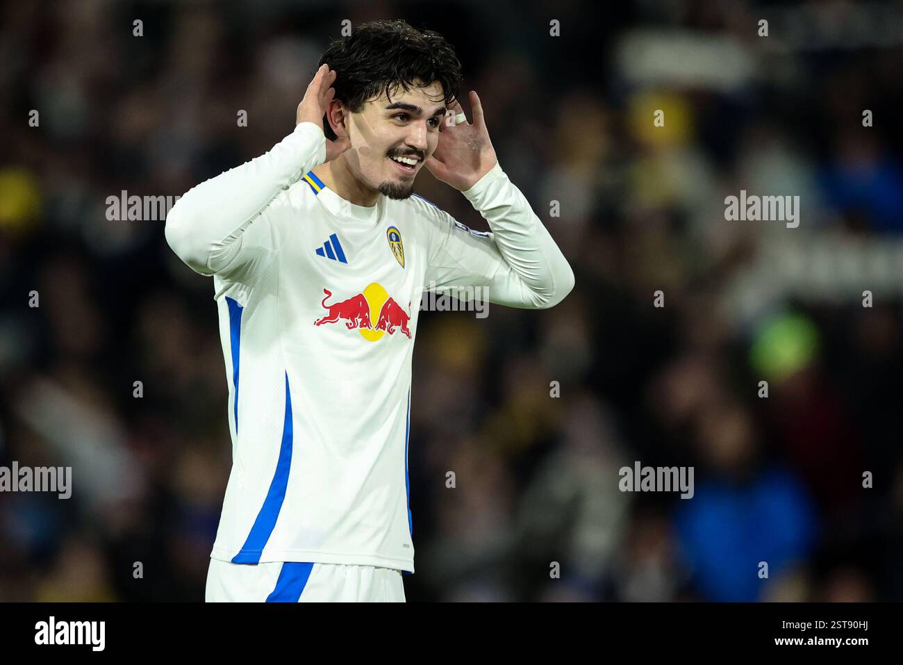 Leeds, UK. 17th Feb, 2025. Goalscorer Pascal Struijk of Leeds United ...
