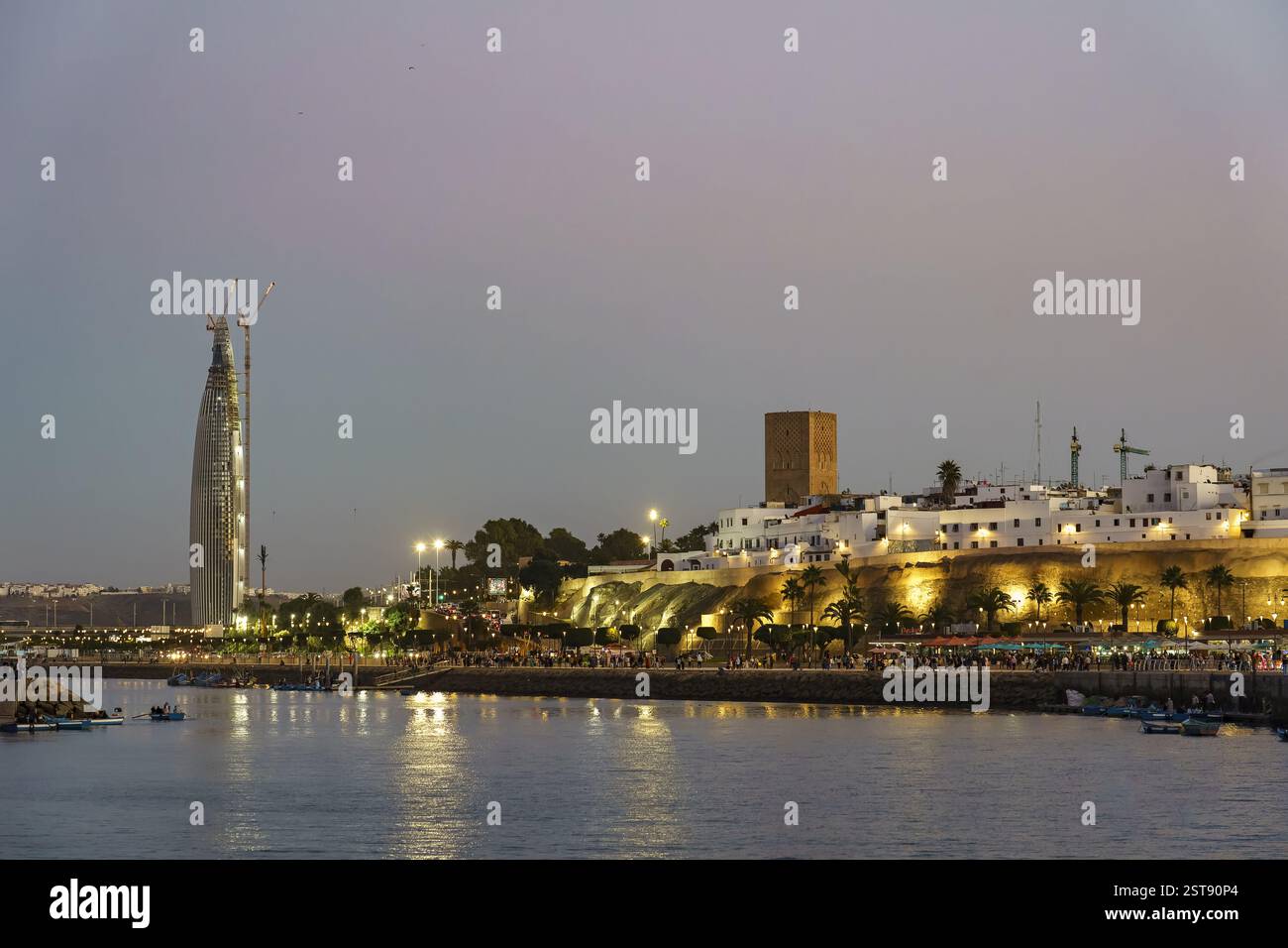 MOROCCO. RABAT. THE MOHAMMED VI TOWER, END 2024. 250 METERS (55 STAGES ...