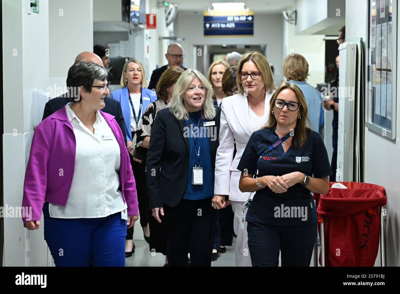 Victorian Premier Jacinta Allan (2nd right) during a tour ahead of an ...