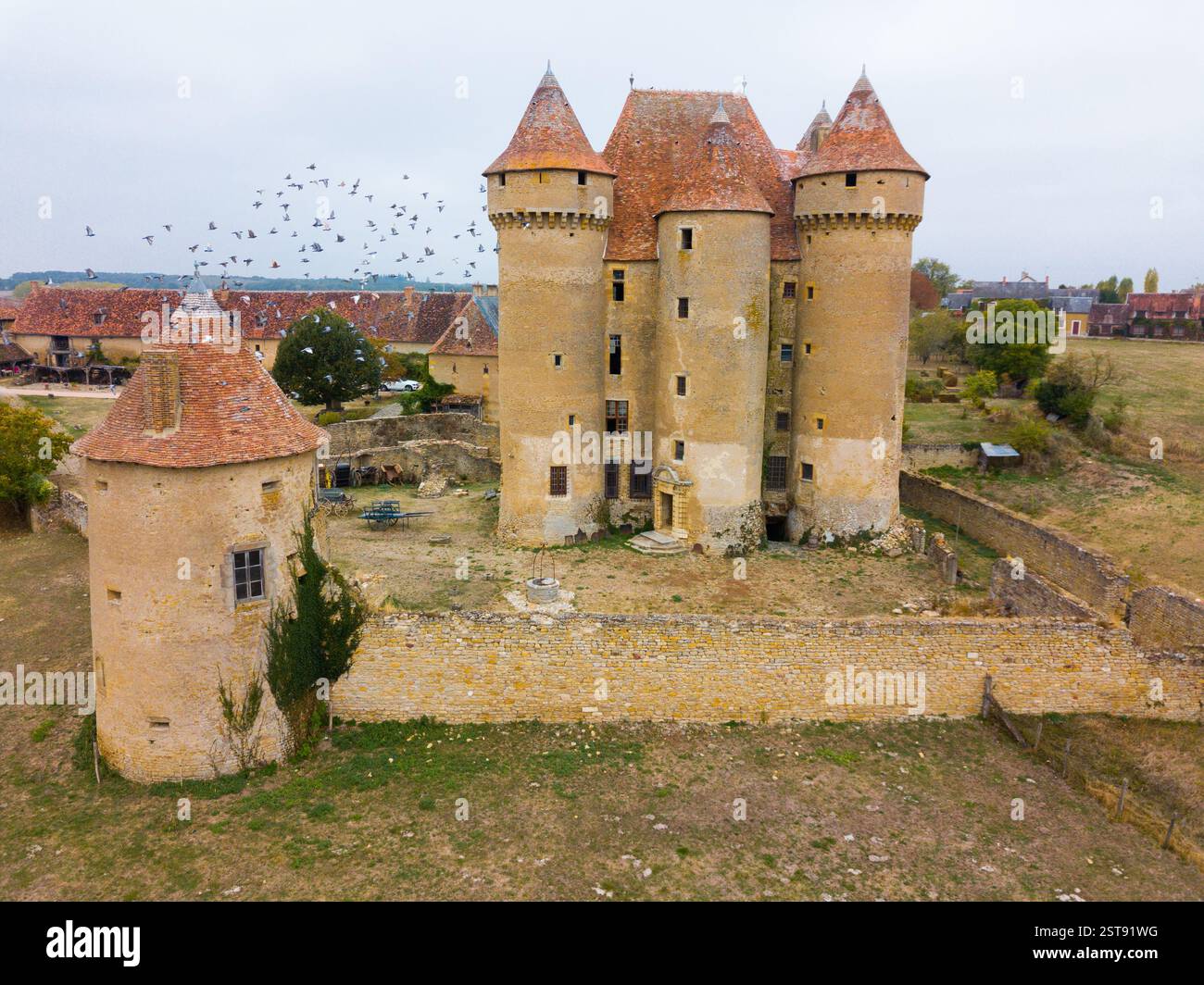 Medieval Chateau de Sarzay, France Stock Photo - Alamy