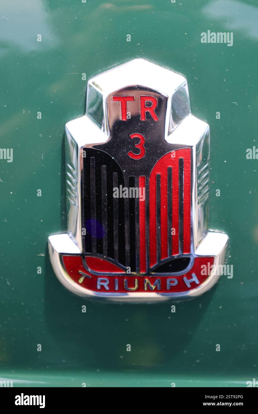 Triumph TR3 Badge Stock Photo - Alamy