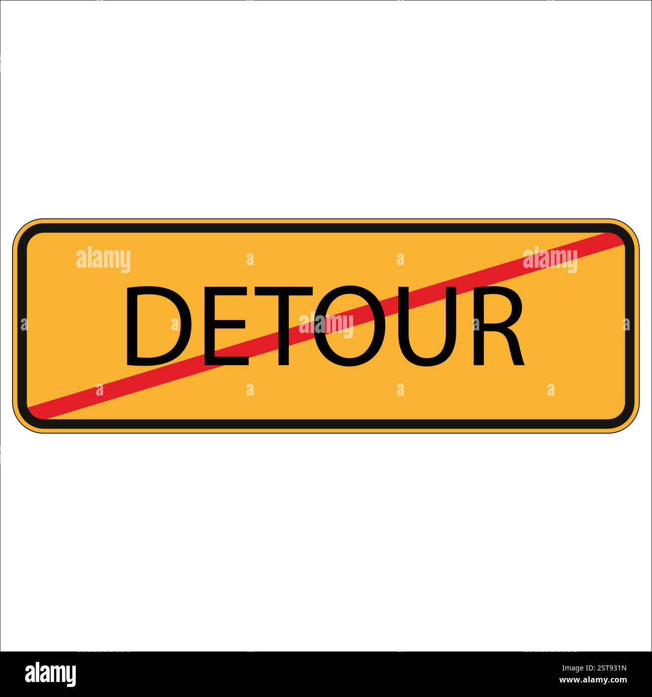 Diversion road sign Stock Vector Images - Alamy