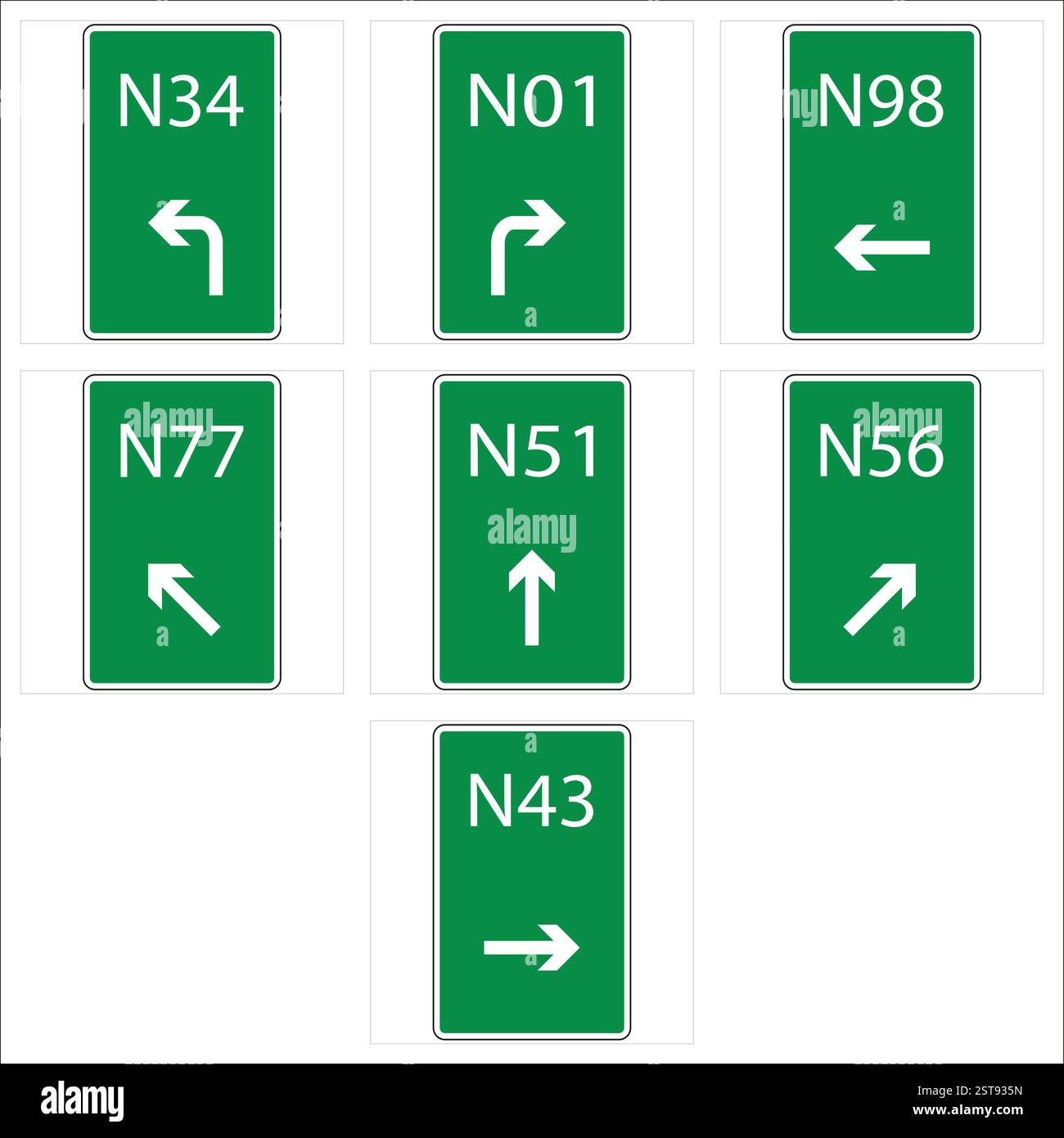 Direction guidance number Stock Vector Images - Alamy