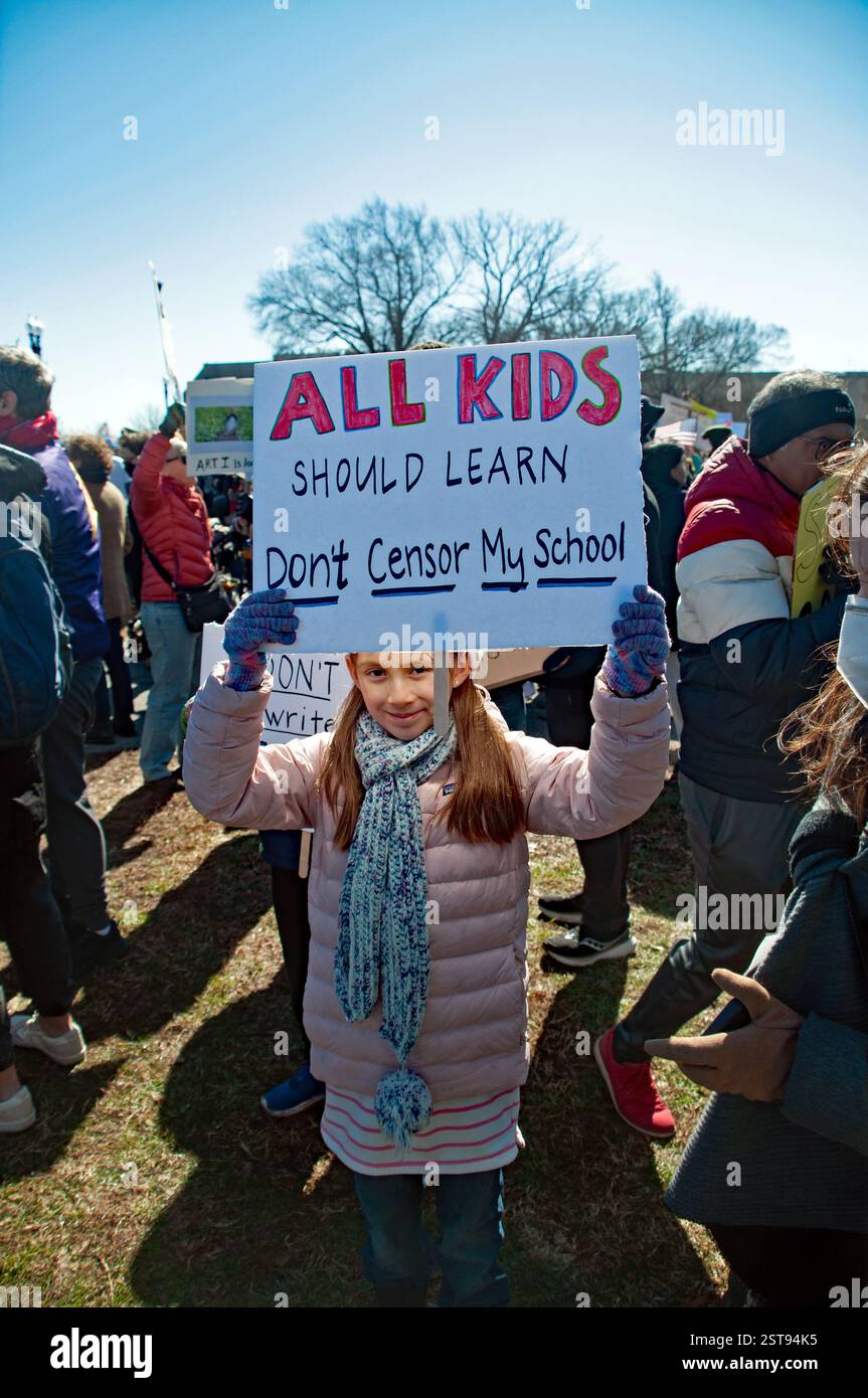 No Kings Day Protest Washington DC US Capitol February 17 2025 Stock ...