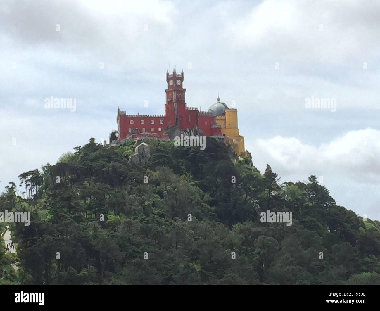 Pena Palace, a romantic fairytale castle, stands tall in Sintra ...