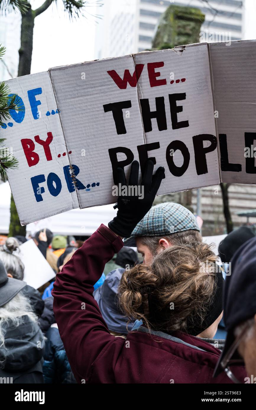 Seattle, USA. 17th Feb 2025. Presidents Day Thousands of activists ...