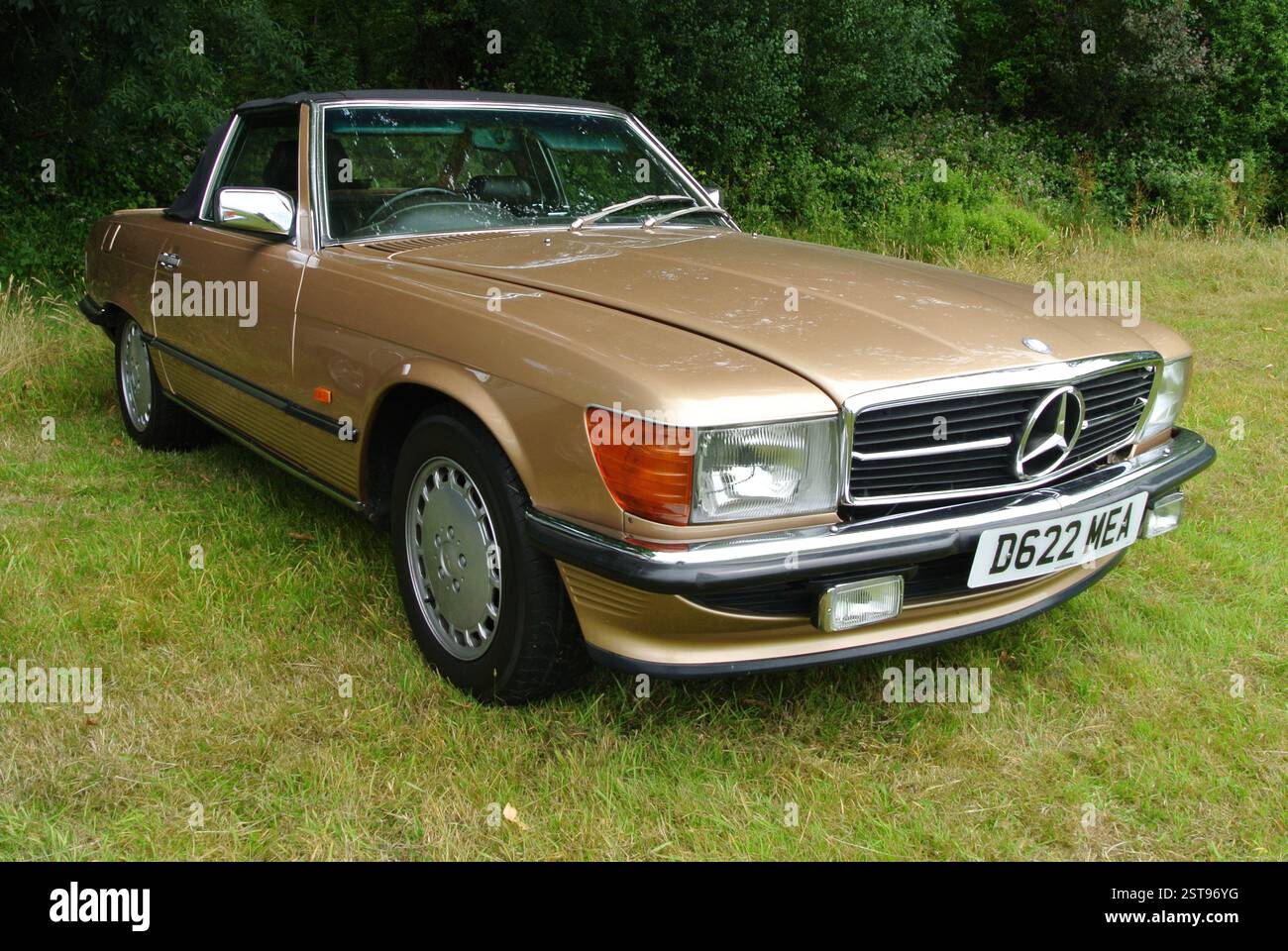 A 1987 Mercedes Benz 300 SL parked on display at the 49th Historic ...