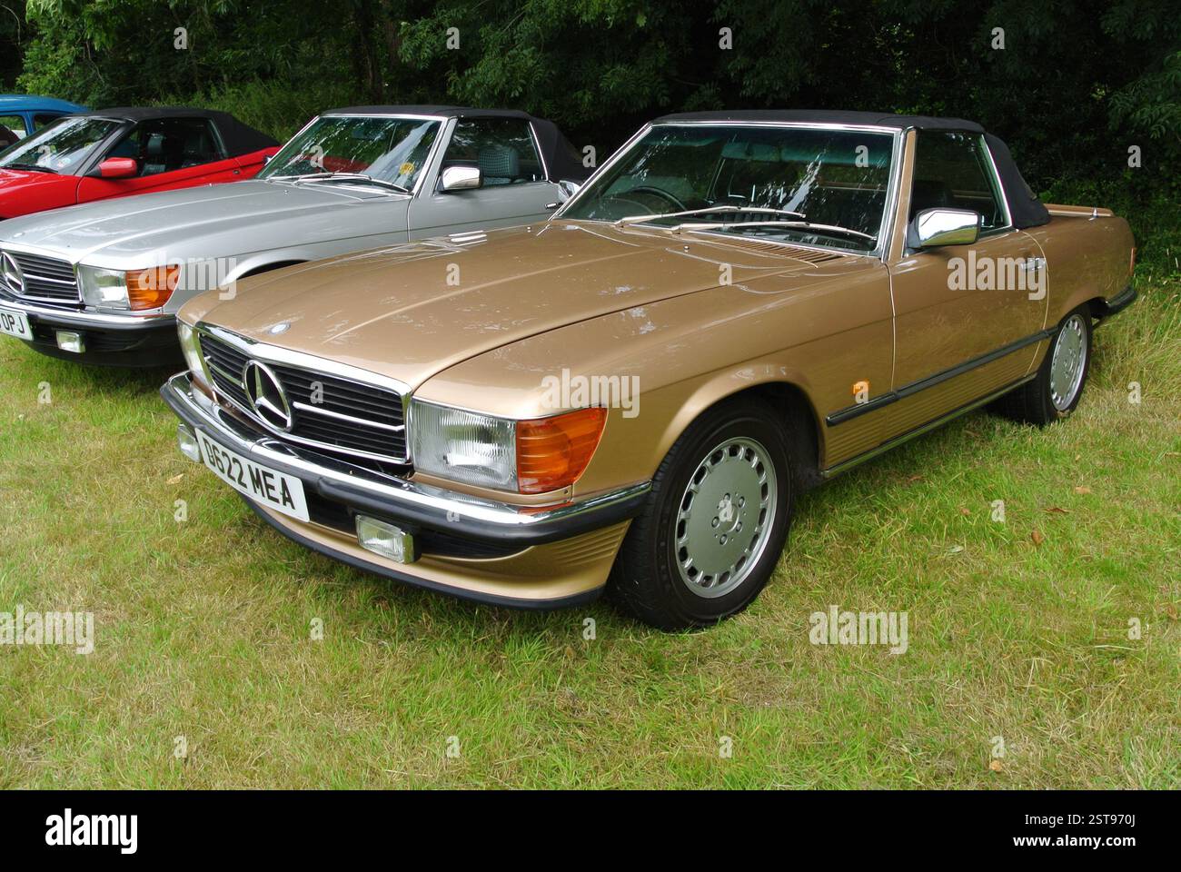 A 1987 Mercedes Benz 300 SL parked on display at the 49th Historic ...