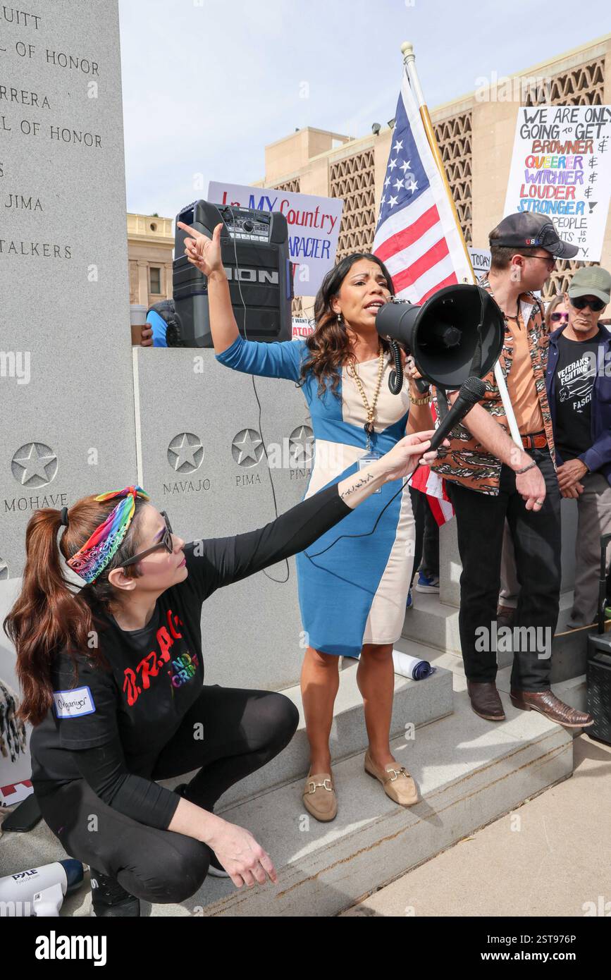 Phoenix, USA. 17th Feb, 2025. Democratic State Senator Analise Ortiz ...