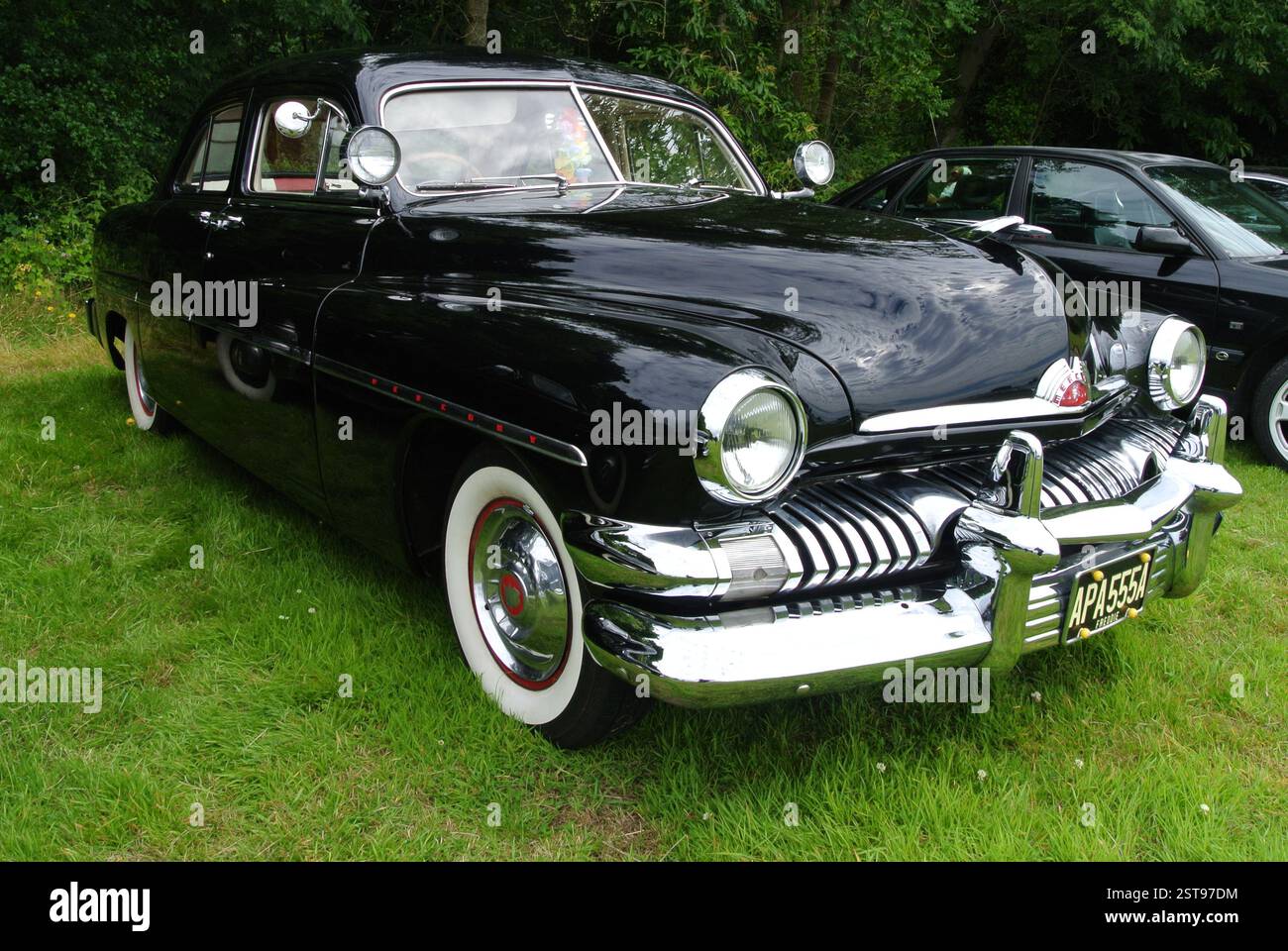 A 1951 Ford Mercury Coupe parked on display at the 49th Historic ...
