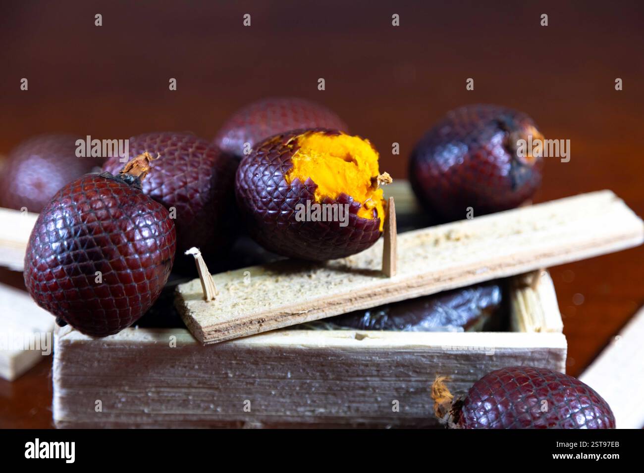 Traditional Brazilian buriti sweet in selective focus Stock Photo - Alamy