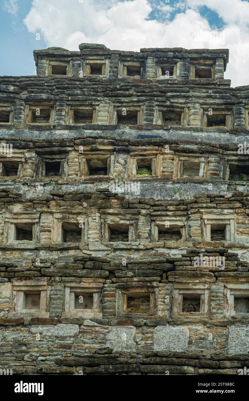 Prehispanic Pyramid in El Tajin archaeological zone in Veracruz, México ...