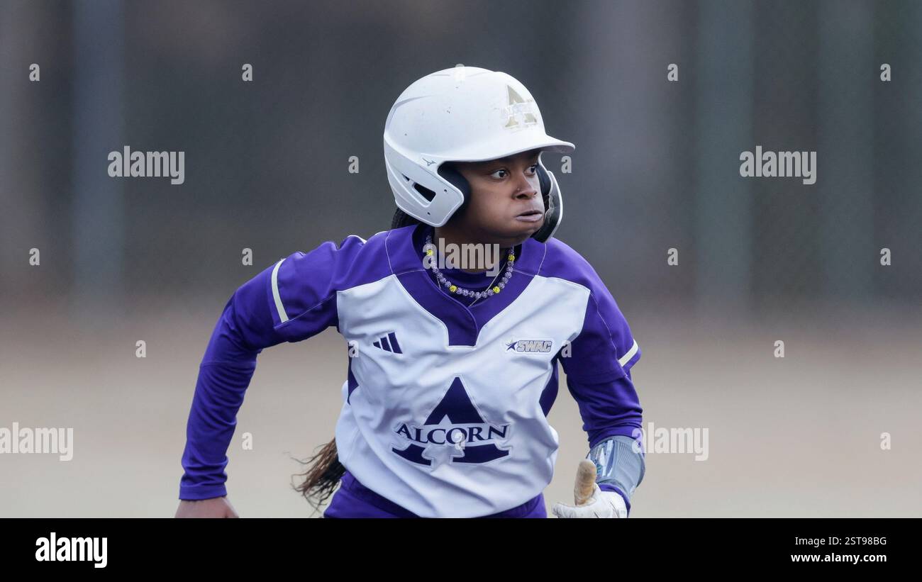 Alcorn State's Jillian Walters (12) runs the bases during an NCAA ...
