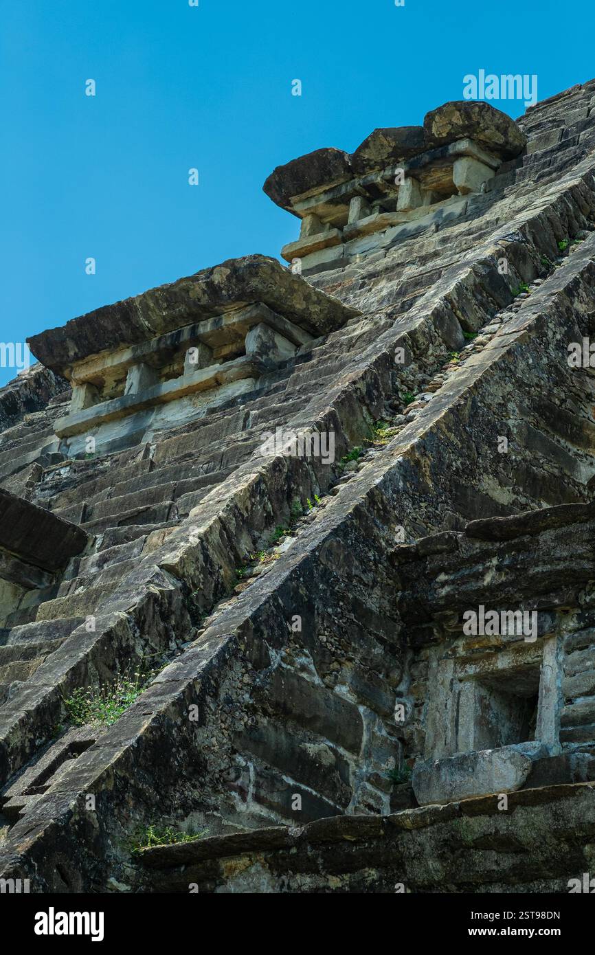 Prehispanic Pyramid in El Tajin archaeological zone in Veracruz, México ...