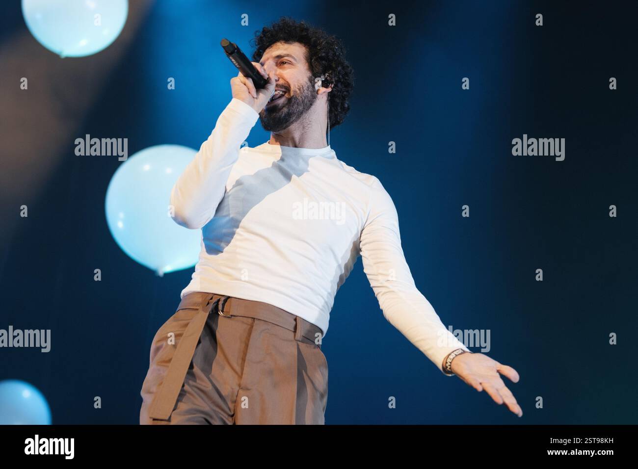 the singer Marwan during a concert the Inverfest at the Movistar Arena ...