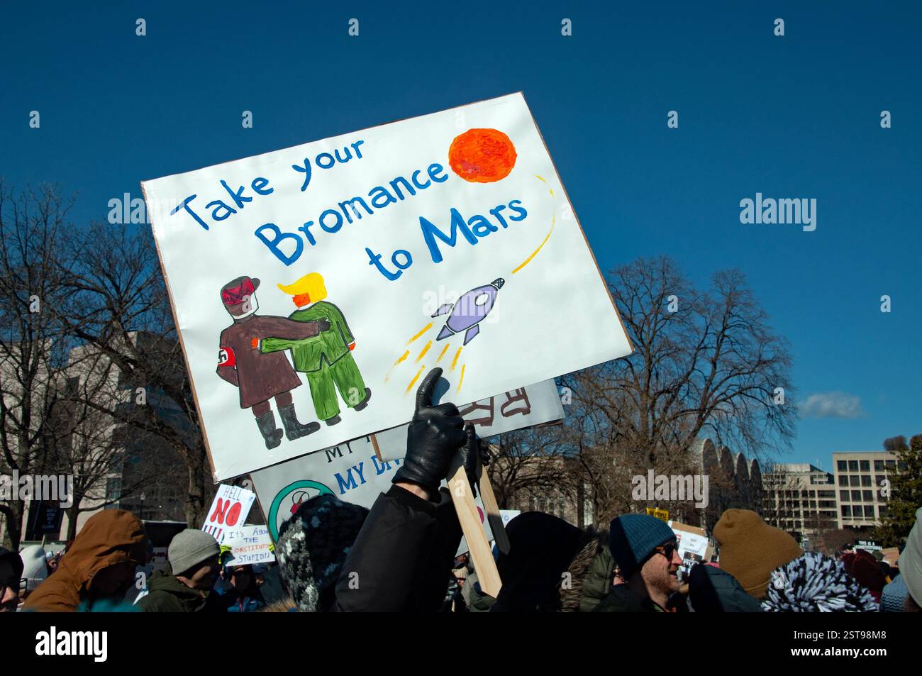 No Kings Day Protest Washington DC US Capitol February 17 2025 Stock ...